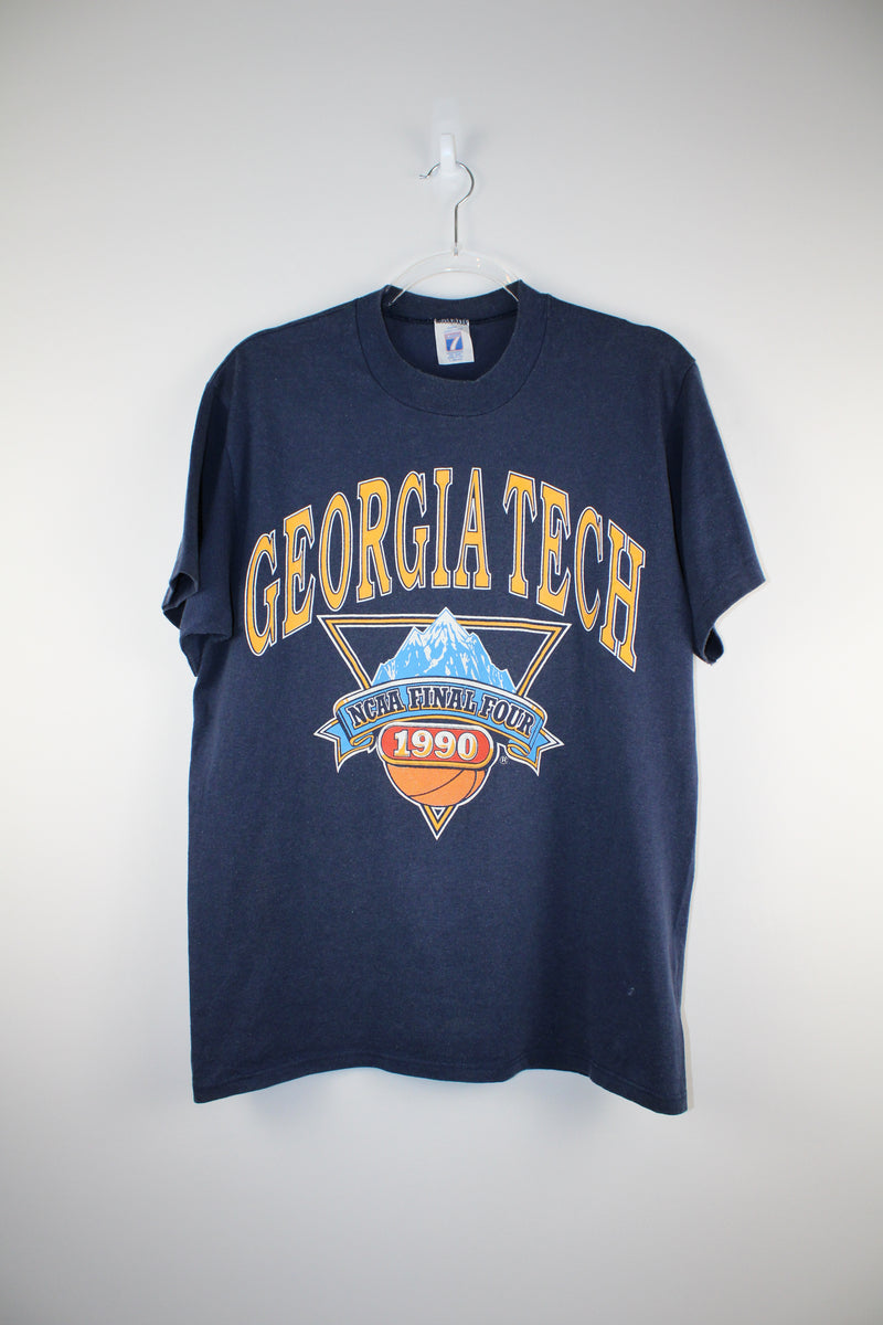 NCAA 1990 Basketball Georgia Tech Final Four Vintage Navy Blue T-Shirt – Studio Nostalgia